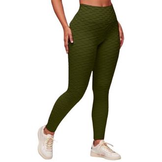 Generic Legging de sport pour femme - Pantalon de yoga - Couleur am&eacute;lior&eacute;e - Pour le sport, le fitness, les loisirs - 2026, vert militaire, 3XL
