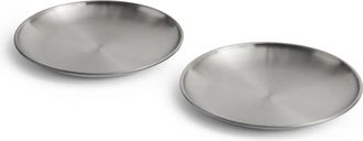 HAY Assiettes en en acier Outdoor Market, Jasper Morrison - Set de 2 Hay