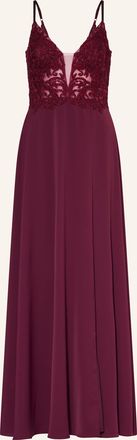 Vera Mont Vm Vera Mont Abendkleid Mit Spitze Und Schmucksteinen braun