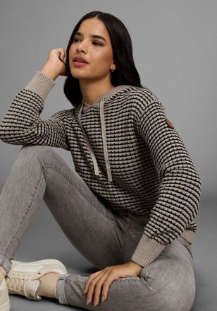 Kangaroos Strickpullover weit geschnitten mit Kapuze