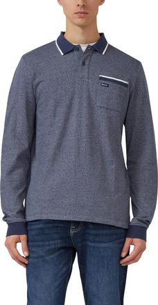 s.Oliver Langarm-Polo mit B&uuml;ndchen in Melange-Optik