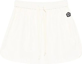 Kenzo Femme, Shorts, Blanc, Taille: 40 FR Logo-patch Drawstring Mini Skirt