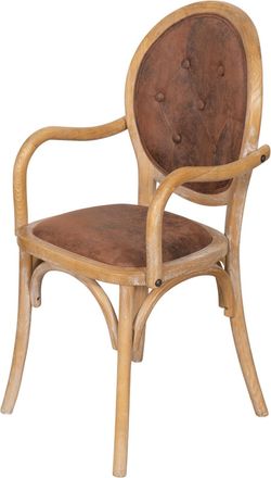 Biscottini International Thonet Esszimmerst&uuml;hle aus Holz und Kunstleder, 45 x 47 x 96 cm, Sessel aus Kunstleder, Vintage-Stil, gepolsterter Sessel f&uuml;r Wohnzimmer und K&uuml;che, kl