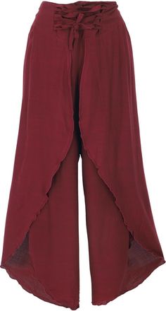 Guru Shop Palazzohose, Boho Hosenrock, Sommerhose - Weinrot, Damen, Synthetisch