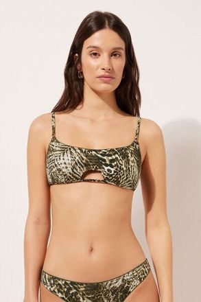 Calzedonia Bustier-bikinioberteil Tropical Animalier Grun