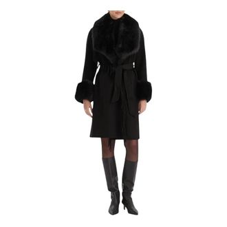 Marciano Langer Wollmischmantel - - Coats - Damen - Schwarzk - XL