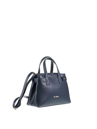 Pierre Cardin Sac &agrave; main pour femme en cuir v&eacute;ritable Made in Italy 27,5 x 20,5 x 10,5 cm 55099, bleu marine, Taille unique