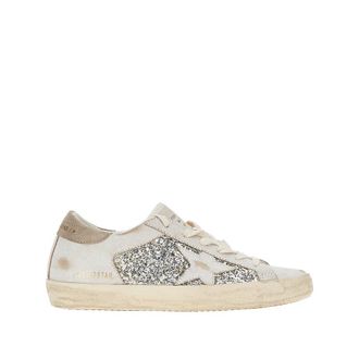 Golden Goose Leather and glitter Super-Star sneakers Woman 36