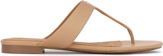Kazar Femme, Chaussures, Beige, Taille: 39 EU Kazar Tongs en cuir de couleur beige
