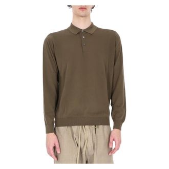 Drumohr Langarm Poloshirt - - Tops - Herren - Gr&uuml;n - XL