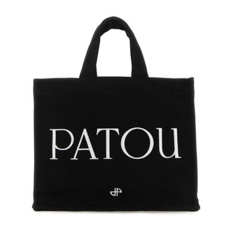 Patou Femme, Sacs, Noir, Taille: ONE Size Sac de Magasinage en Toile Noire