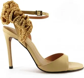 Schutz Femme, Chaussures, Beige, Taille: 39 EU Sandales en cuir