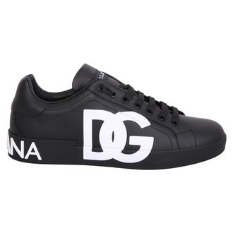 Dolce & Gabbana Schwarze Sneakers Portofino Stil - - Shoes - Herren - Schwarzk - 45 EU