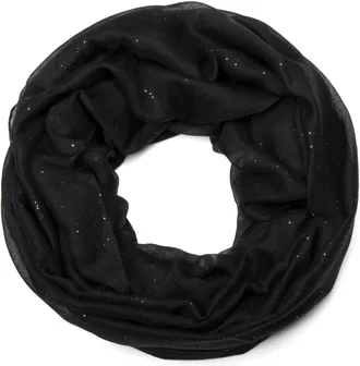 styleBREAKER Schlauchschal Loop mit Glitzer unifarben