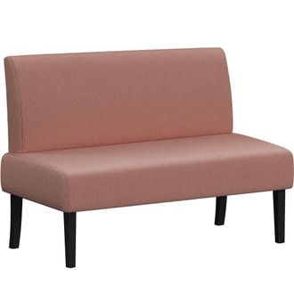 Yaheetech K&uuml;chensofa 2-sitzer Sitzbank Polstersofa aus Cordstoff Doppelsofa ohne Armlehnen Stoffsofa Loungesofa f&uuml;rs Wohnzimmer/Eingangsbereich/B&uuml;ro, Rosa