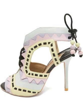 Sophia Webster sandales Riko 110 mm &agrave; d&eacute;coupes - Vert