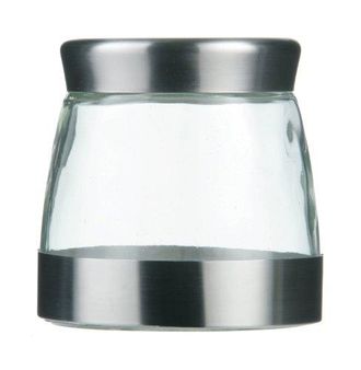 Premier Salz- und Pfefferstreuer, weißer Emaille, Deckel aus Satin-Edelstahl