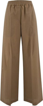 Brunello Cucinelli Femme, Pantalons, Brun, Taille: 36 FR Pantalon large