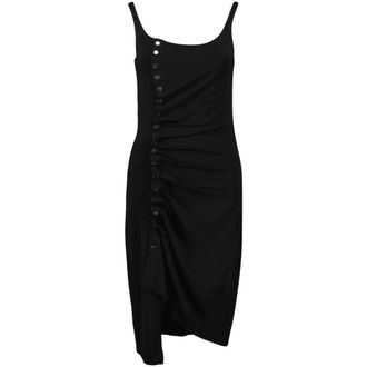 Paco Rabanne Drapiertes Kleid - - Dresses - Damen - Schwarzk - L