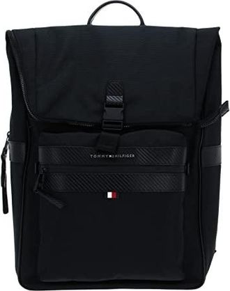 Tommy Hilfiger Nylon surélevé, Sac à Dos Homme, Noir, Medium