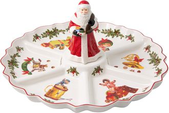 Villeroy & Boch Toys Fantasy Kabarett Santa-Figur, Servierteller aus Premium Porzellan, 38 x 38 x 19 cm, rund, bunt
