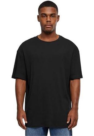 Urban Classics T- Shirt c&ocirc;tel&eacute; surdimensionn&eacute; Biologique, Noir, L Hommes