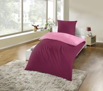 Mesana Bettw&auml;sche Mikrofaser Flanell Cashmere-Touch 80x80 + 155x220 cm