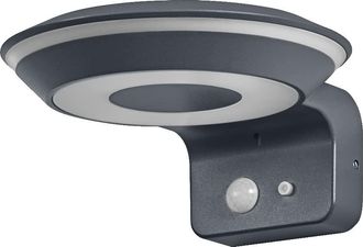 Ledvance Ledvance ENDURA Style Solar-Wandleuchte Glow, zwei separat steuerbare Lichtringe, warmwei&szlig;es Licht (3000K), integrierter Sensor, ohne Strom nutzbar, S