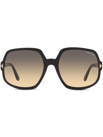 Tom Ford Eyewear Sonnenbrille mit eckigem Gestell - Schwarz