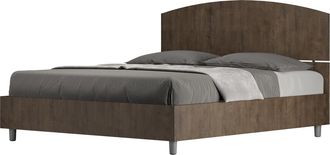 Les Tendances Letto Matrimoniale Contenitore Doppia Alzata 160x200 Noce Dora