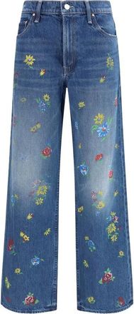 Mother Femme, Jeans, Bleu, Taille: W24 Floral Print Jeans