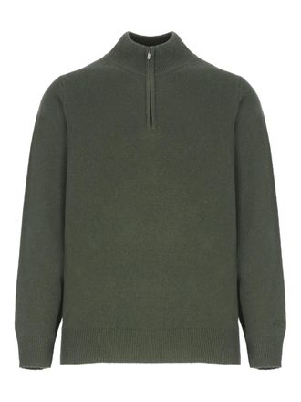 MC2 Saint Barth pull en laine dagneau &agrave; col zipp&eacute; - Vert