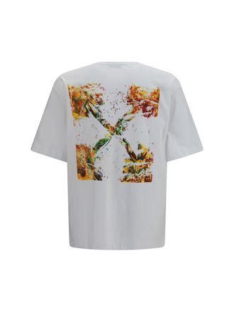Off-white Mens Spices Arrow Skate T-Shirt White Cotton T-Shirts And Polos