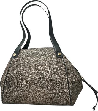 Borbonese Femme, Sacs, Vert, Taille: ONE Size Grand Sac Shopping à Bandoulière