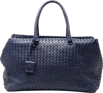 Bottega Veneta Shopper - Large Nappa Intrecciato Brick Tote - Gr. unisize - in Blau - f&uuml;r Damen