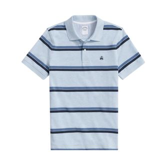Brooks Brothers Hellblaues blau gestreiftes Golden Fleece Baumwollpolohemd - - Tops - Herren - Blau - S