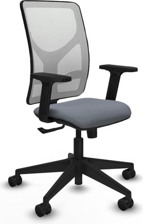 Piqueras y Crespo Stuhl Home Office mit 2D-Armlehnen, h&ouml;henverstellbare Lendenwirbelst&uuml;tze, ausgestattet mit 3 Positionen und Schneideschaum, mit Rollen von 65 mm, Nylo