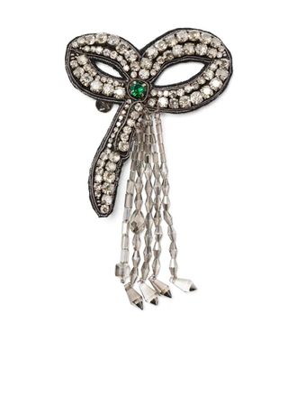 Dice Kayek Anstecknadel mit Kristallverzierung - Schwarz