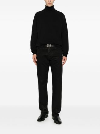 Tom Ford Mens Crewneck Sweatshirt Black Cotton Sweatshirts Sweater