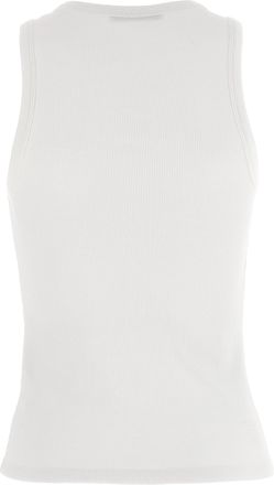 Givenchy Logo-Embroidered Ribbed Cotton Tank Top - white