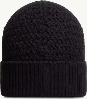 Moncler L20913B00026M4281999 Ribbed Knit Beanie - Black