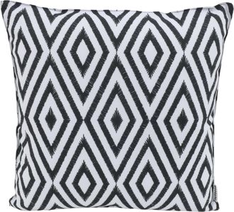 CB Home & Style Outdoor Garten Kissen Wasserabweisend 45x45cm mit F&uuml;llung (Schwarz/Wei&szlig; Raute)