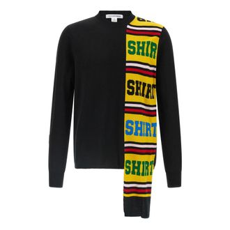 Comme Des Gar&ccedil;ons Intarsien-Pullover - - Knitwear - Herren - Schwarzk - L