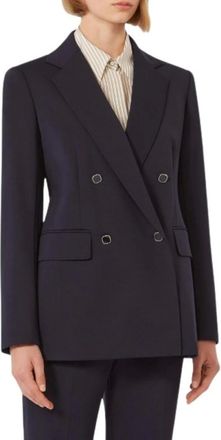 Max Mara Femme, Vestes, Bleu, Taille: 42 FR Giacca