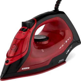 Clatronic Dampfbügeleisen mit Keramiksohle | 2200W | Bügeleisen mit Dampf | 250ml Tank | schnelle Aufheizzeit | Steam Iron mit Tropfstopp und Anti-Kalk | Bügele