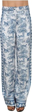 Fracomina Femme, Pantalons, Multicolore, Taille: 42 FR Pantalon Palazzo
