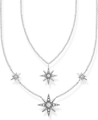 Thomas Sabo Thomas Sabo Damen Halskette mit Anh&auml;nger Sterne 45cm