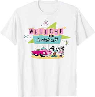Disney Welcome to Anaheim, CA Disneyland Celebration Retro T-Shirt