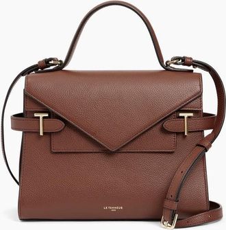 Le Tanneur Mittelgro&szlig;e Handtasche Emilie aus genarbtem Leder mit Doppelklappe
