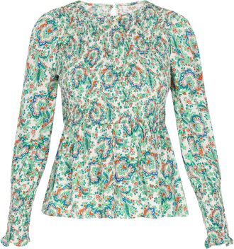 Usha Bluse Frauen gr&uuml;n mehrfarbig